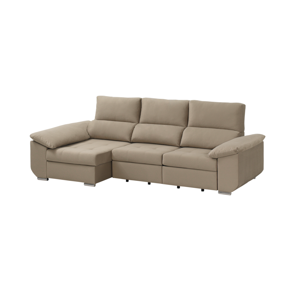 Sofá Robson 3 Lugares Costas Reclináveis e Chaise - Lourini